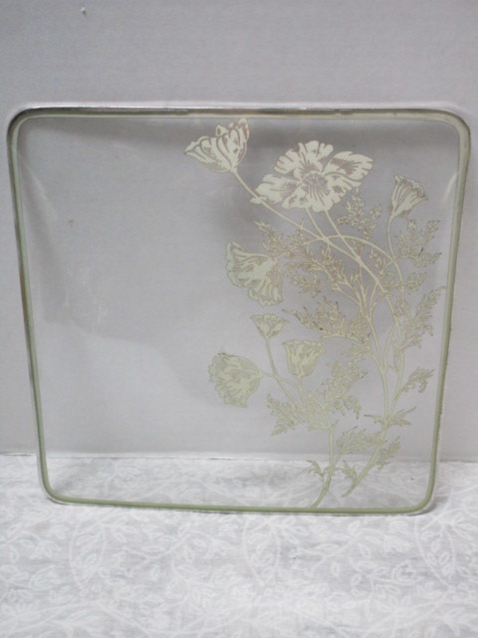 Vintage Plate Sterling Silver Overlay Crystal Flanders - Etsy