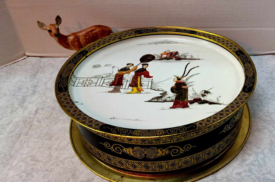 Sunshine Biscuits Rare T'ang Dynasty Series Round Tin Collectible Extra ...