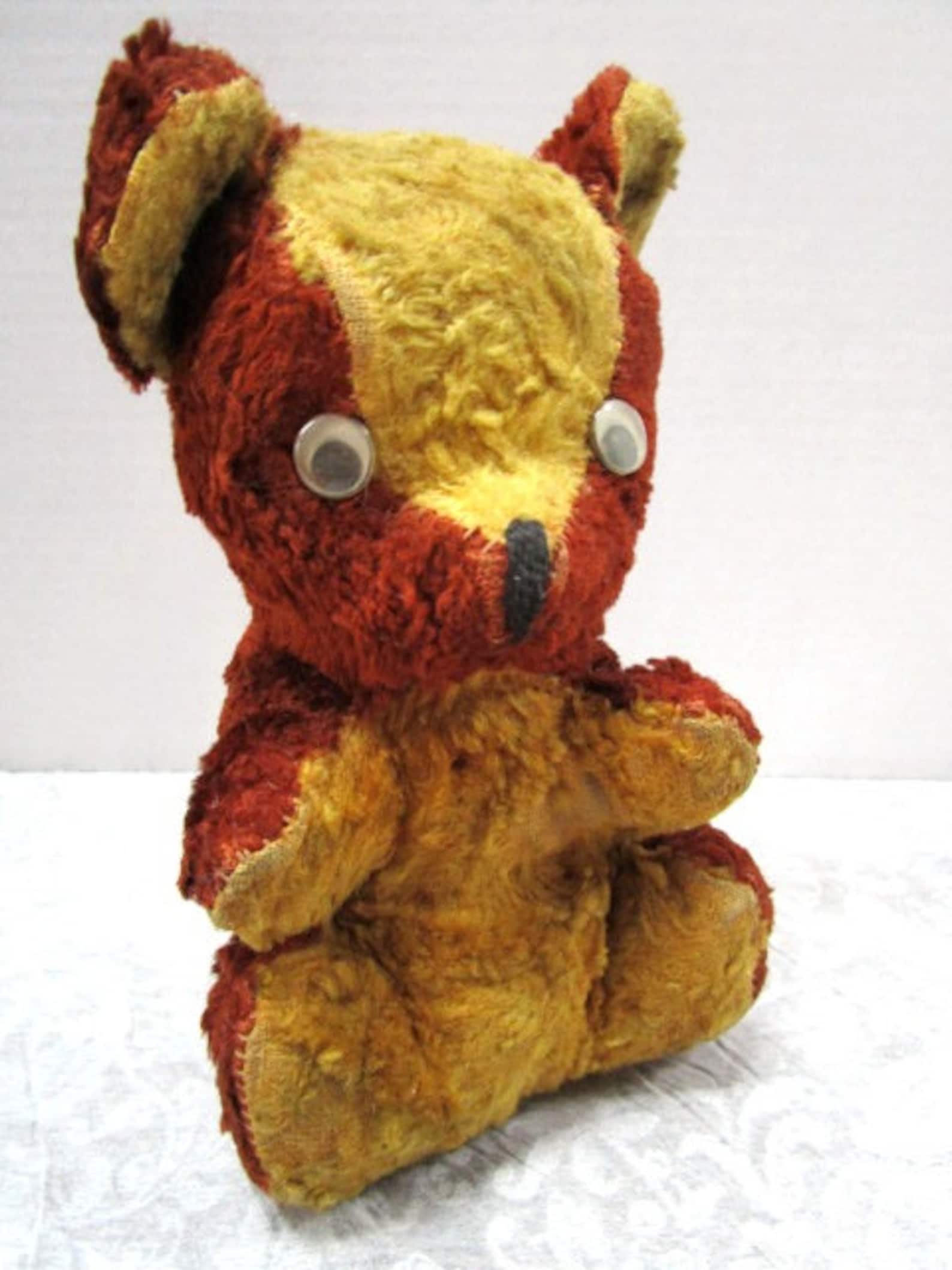 Vintage Teddy Bear Well Worn W/ Love Googly Eyes Stub Tail - Etsy