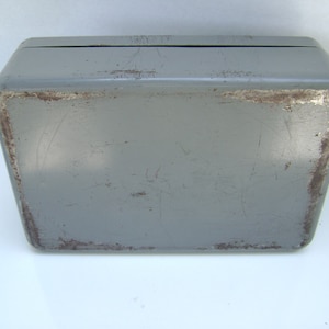 Vintage Steel Lock Box, Industrial Storage, Grey, Repurpose Storage ...