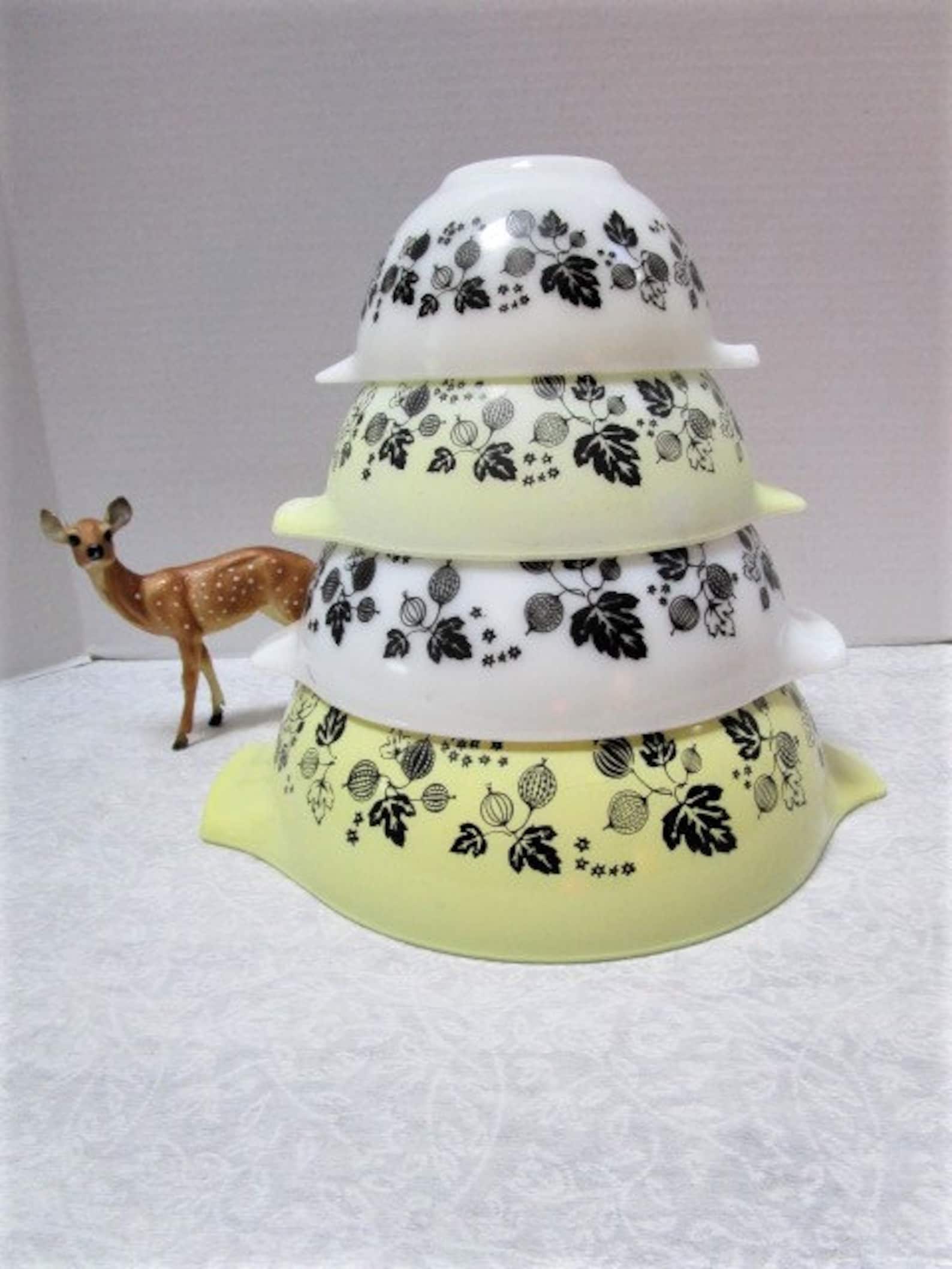 Rare Vintage Pyrex Nesting / Mixing Bowls Gooseberry - Etsy