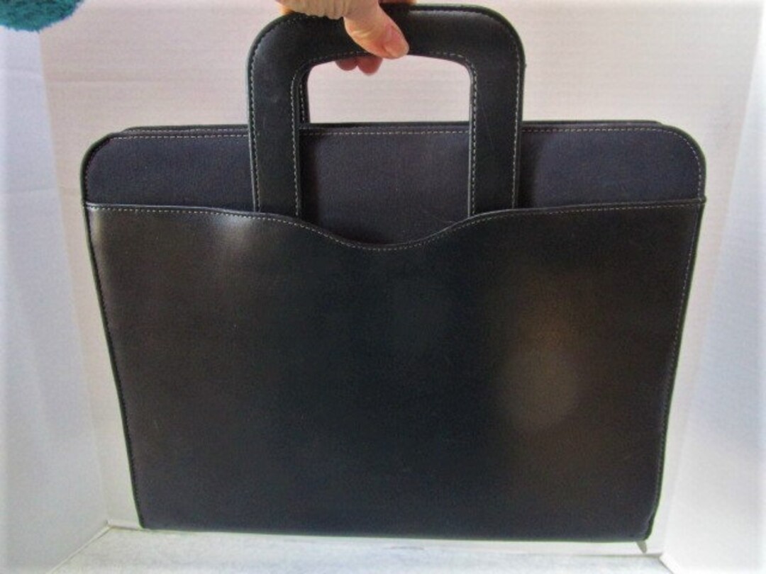 Vintage Binder Briefcase Slim Document Portfolio Satchel, Business ...