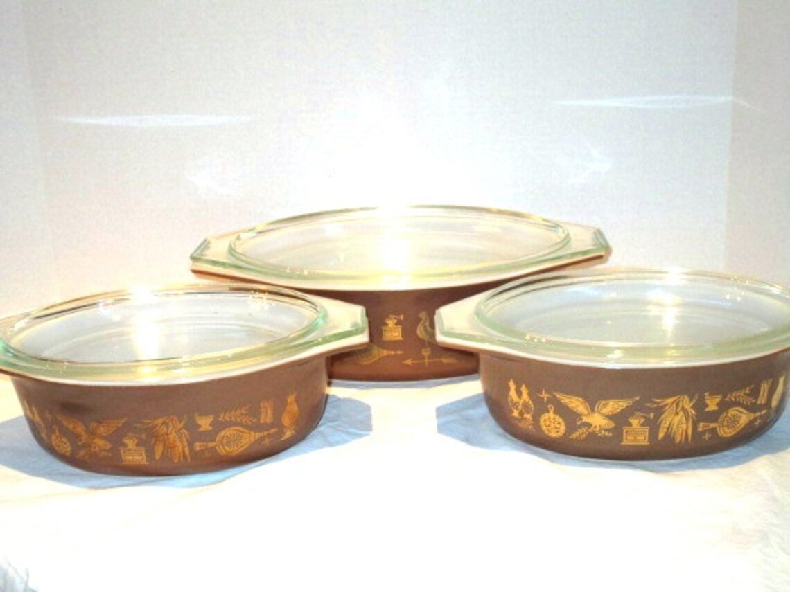 Vintage Pyrex Early American Heritage Casserole Complete 6 Pc - Etsy