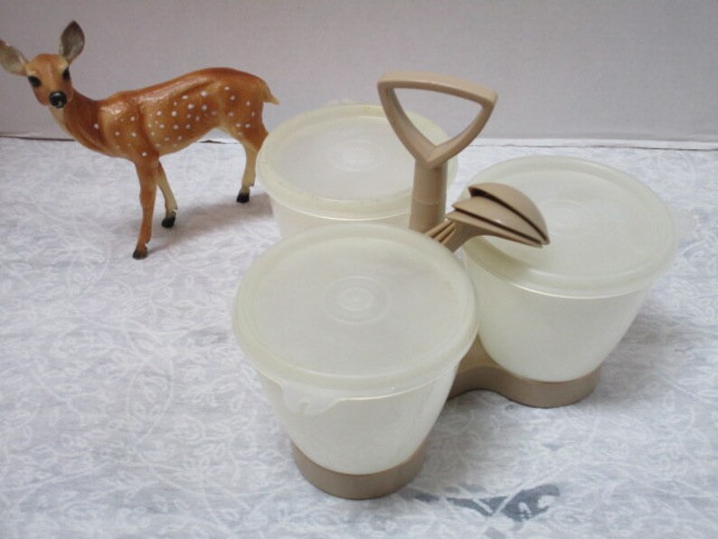 Vintage Tupperware Condiment Caddy Complete 10 Piece Set W/ - Etsy
