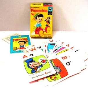 Vintage Pinocchio Card Game, Walt Disney Productions, Educational ...