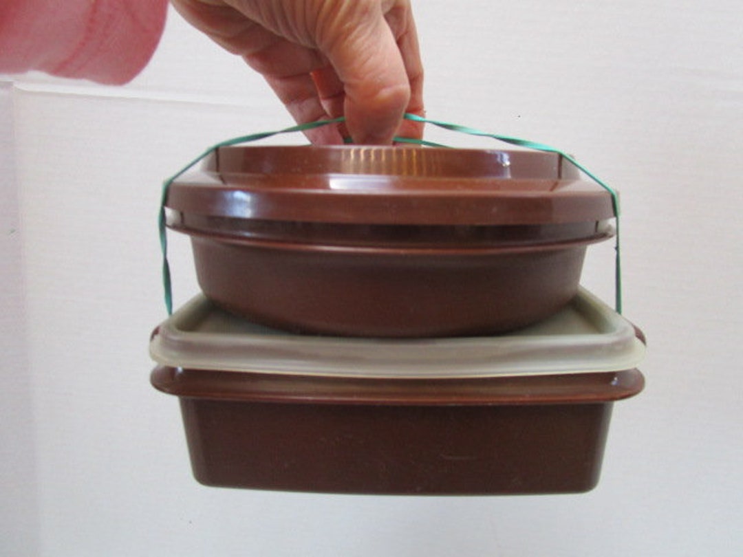 Vintage Tupperware Lunch Set Square Away 1362 and Seal N Serve 1206 W ...
