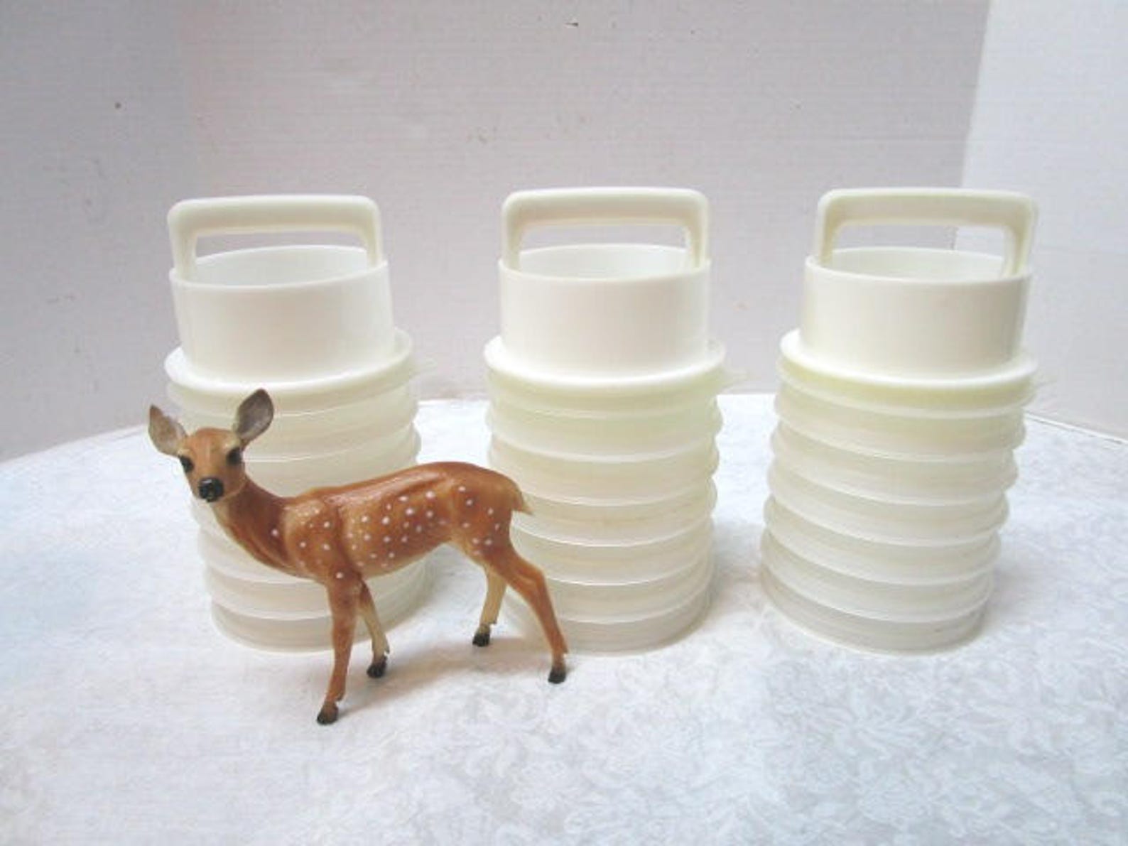 Vintage Tupperware Burger Press and Keepers Set 7 Pieces | Etsy