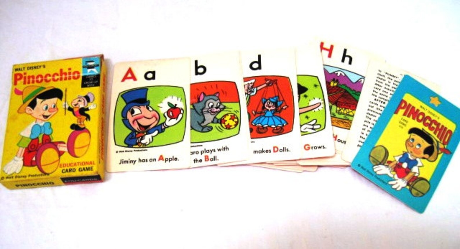 Vintage Pinocchio Card Game Walt Disney Productions | Etsy