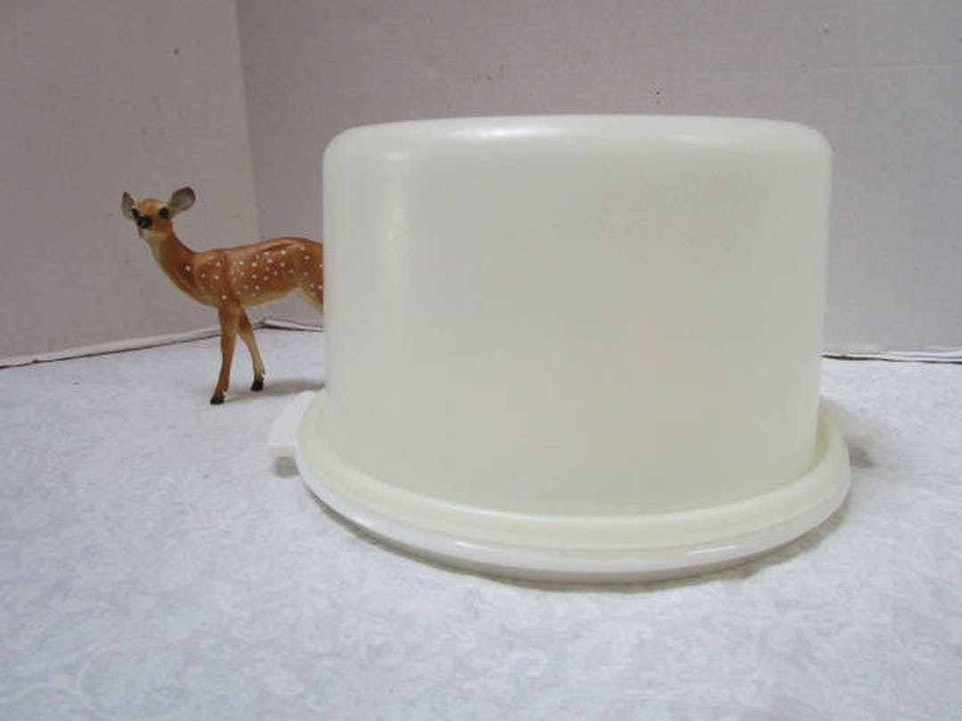 Vintage Tupperware Cake Taker #683 684, Tall Round Double Layer, Large ...