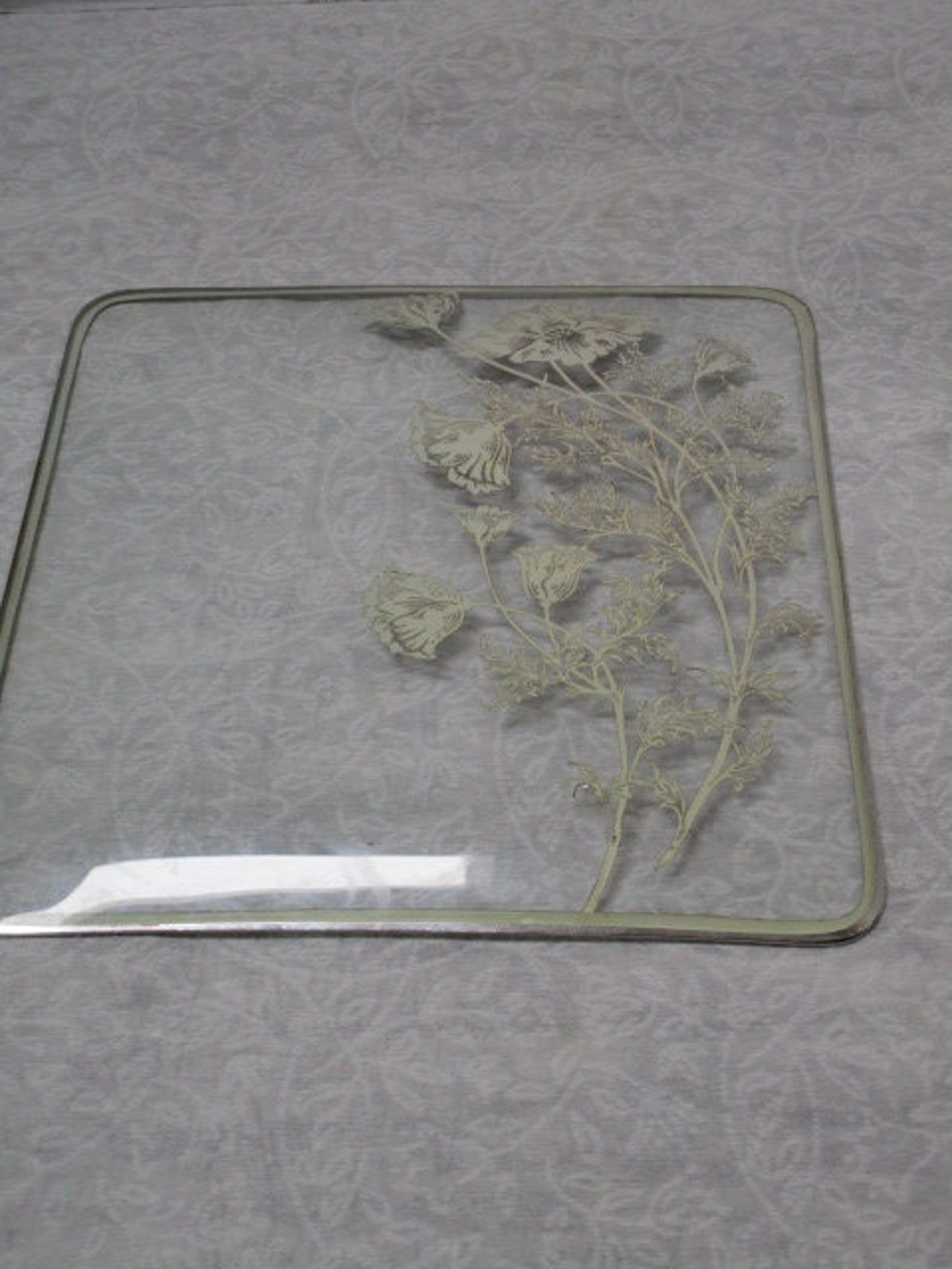 Vintage Plate Sterling Silver Overlay Crystal Flanders - Etsy