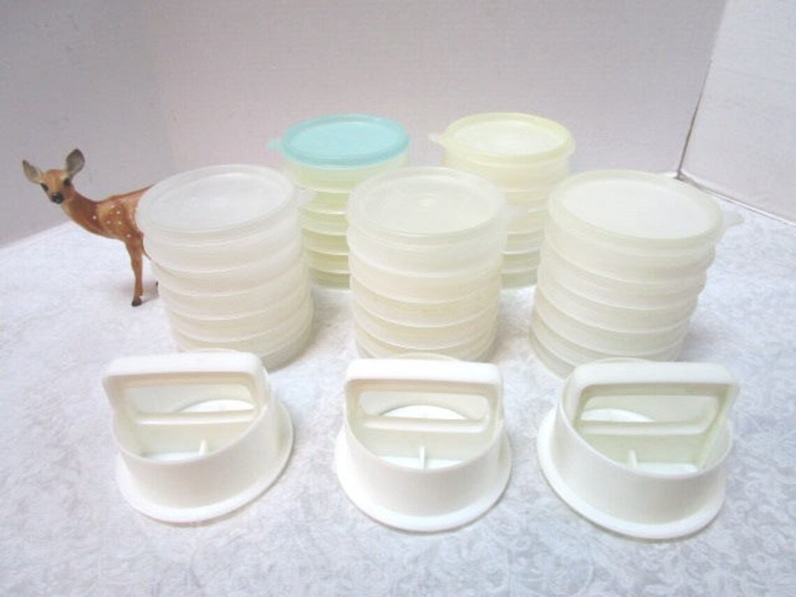 Vintage Tupperware Burger Press and Keepers Set 7 Pieces | Etsy