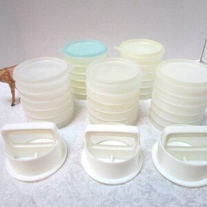 Vintage Tupperware Burger Press and Keepers Set, 7 Pieces, Make Take ...