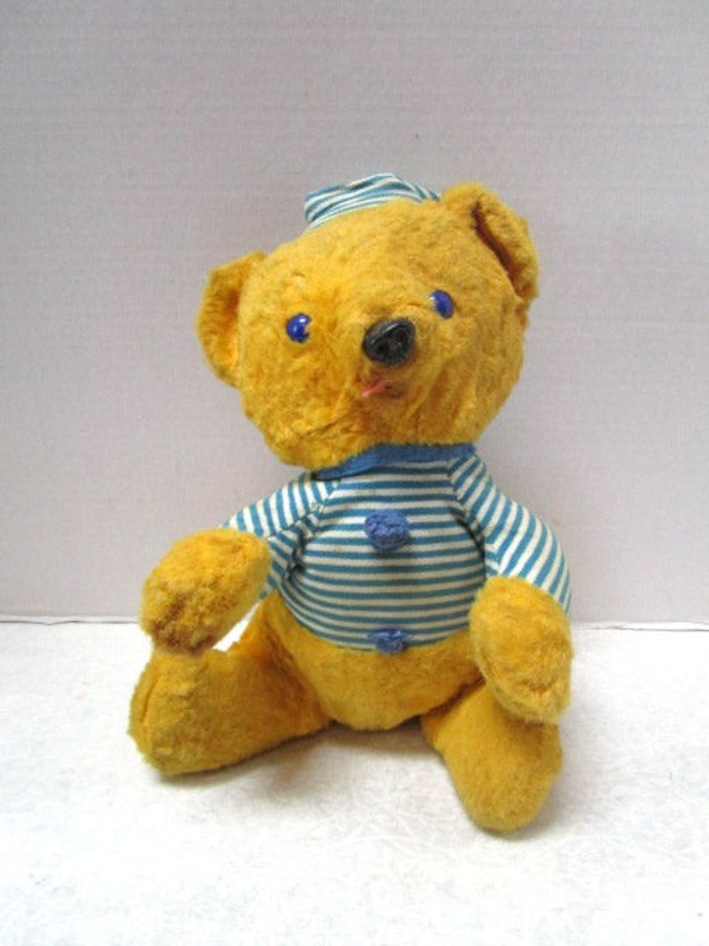 Vintage Teddy Bear Well Worn w/ Love Googly Eyes Stub Tail | Etsy