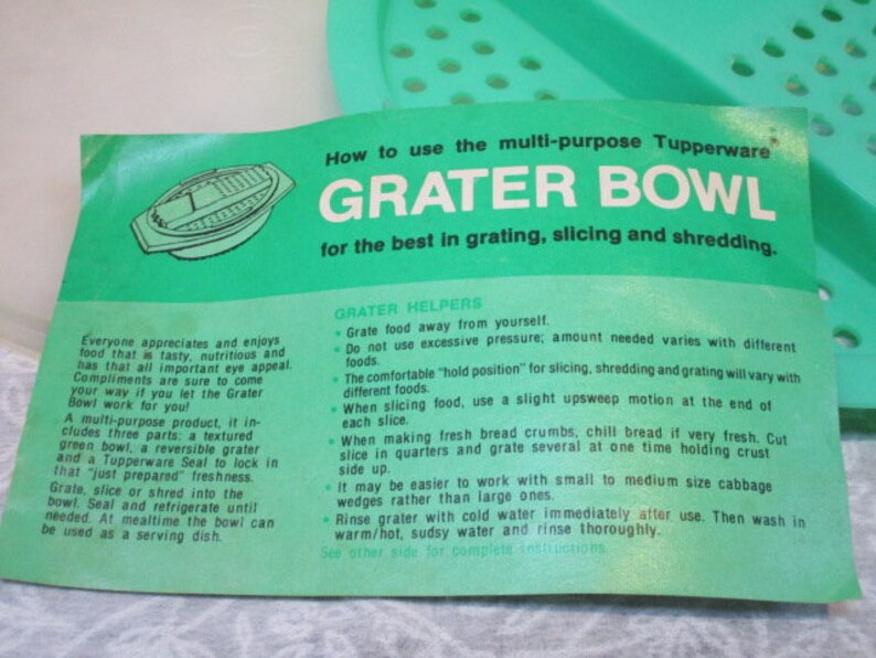 Vintage Tupperware Grater Bowl Set 3 Piece Set w/ bowl grater | Etsy