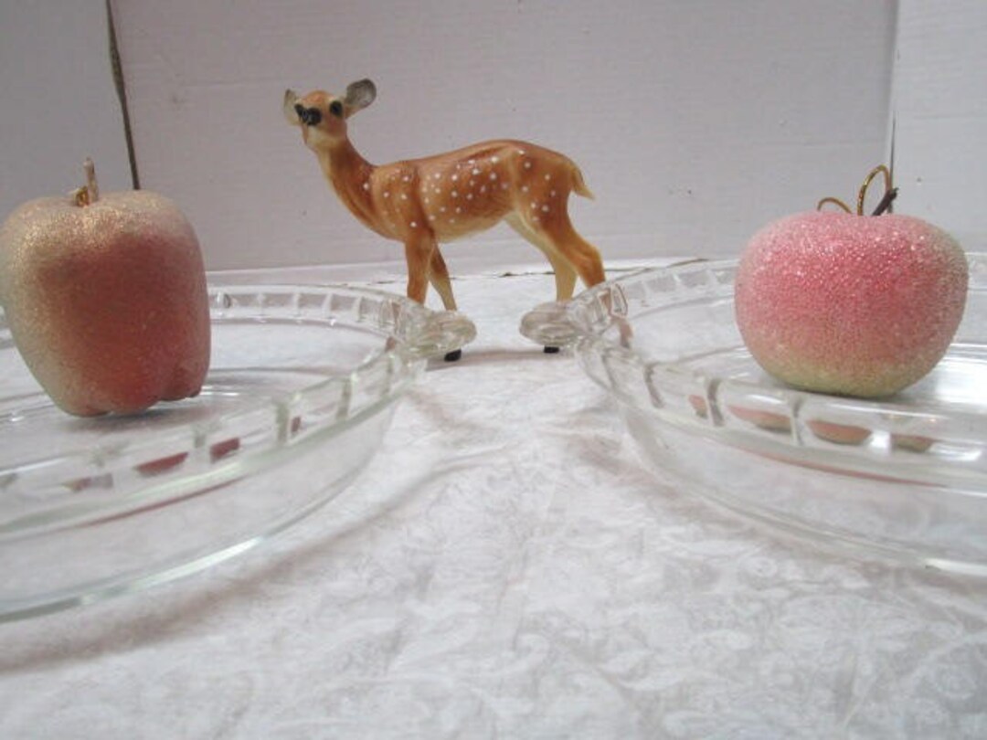 2 Vintage Pyrex PIE PLATES Clear Glass Fluted Rim Flavor Saver Large 9. ...