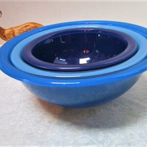 Vintage Pyrex Shades of Blue Clear Bottom Nesting / Mixing Bowls, 3 ...