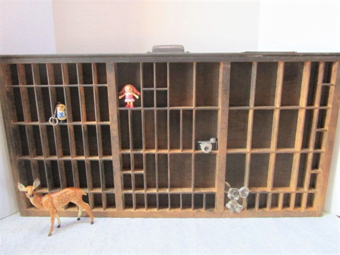 Vintage Letterpress Type Drawer, Large Printers Typeset Tray, Wooden ...