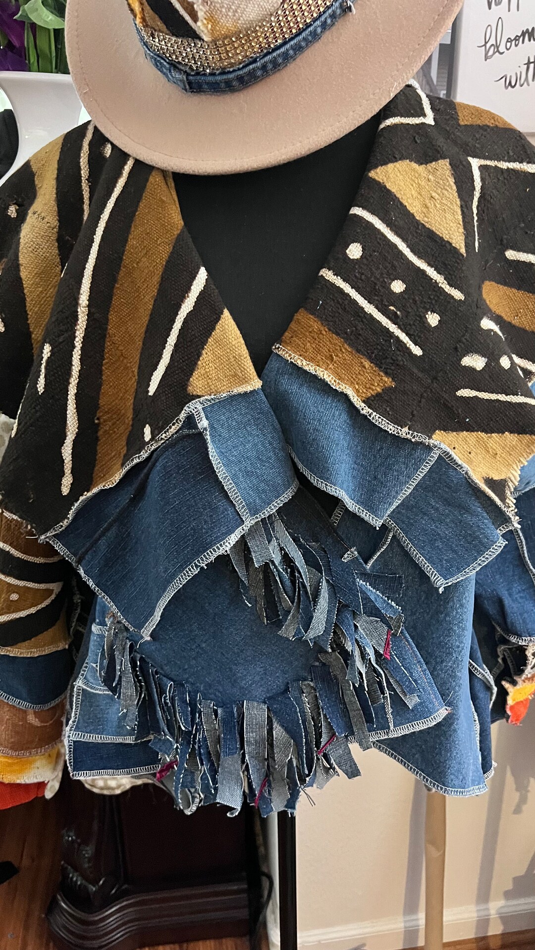 Patchwork Denim Jacket - Etsy