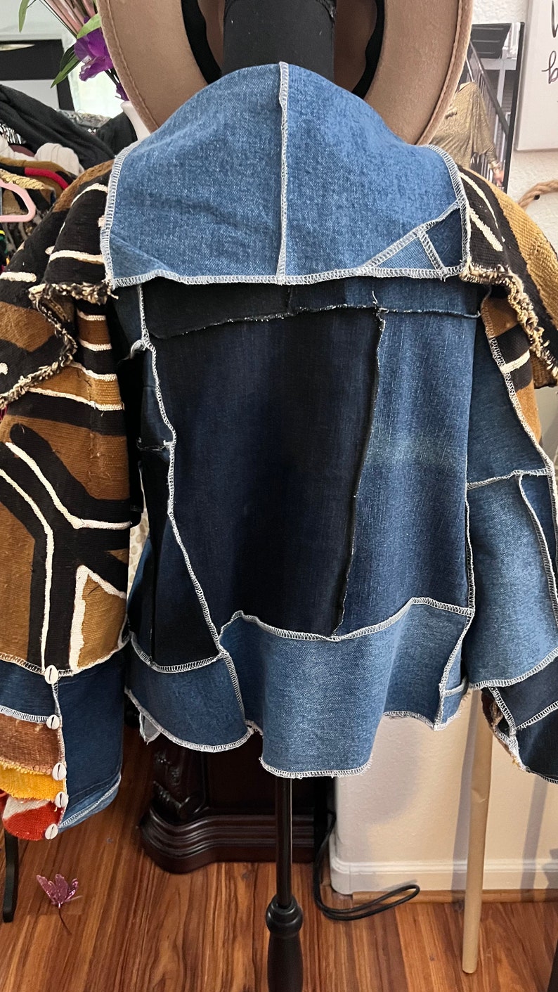Patchwork Denim Jacket - Etsy