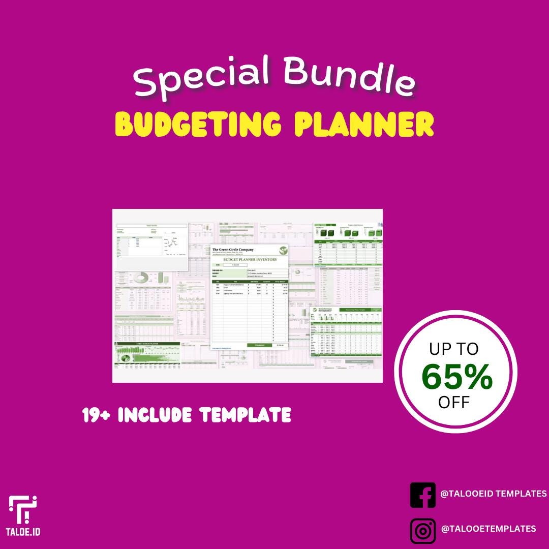 19 Budget Planner Template Bundle, Editable Google Sheets, Financial ...