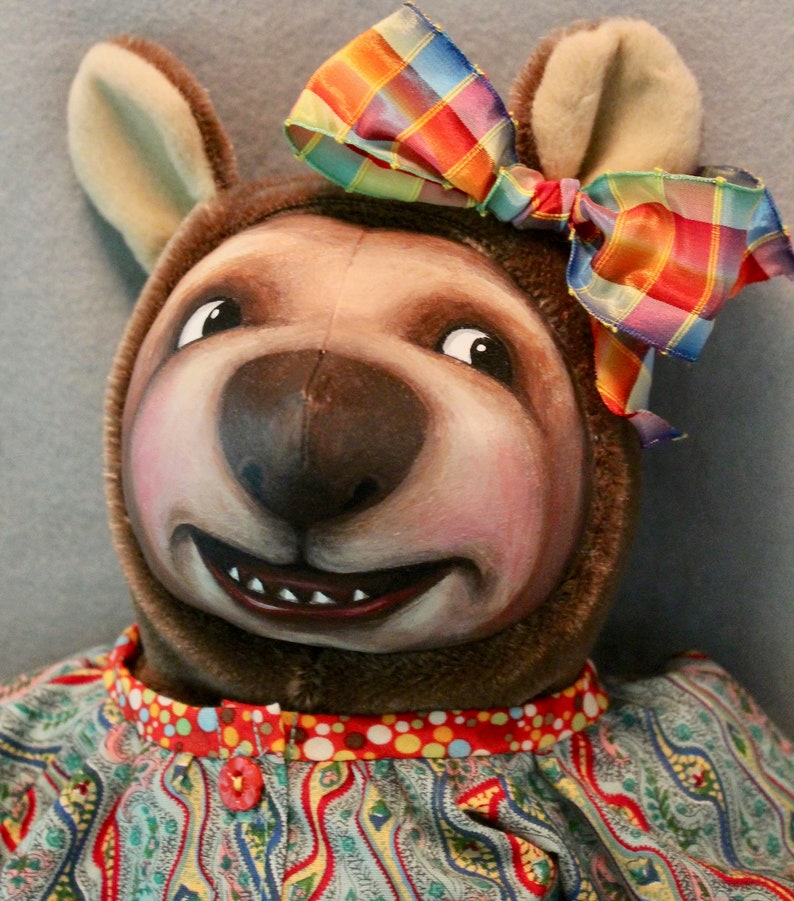 Teddy Bear, Mohair "growly Girl" Painted Face Byniada Artist Donna May ...