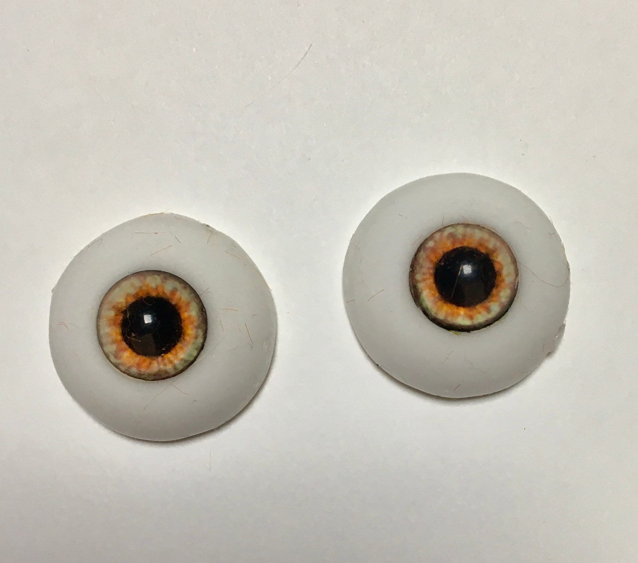 Doll Eyes Rust Color 20mm, Soft Glass Paperweight - Etsy