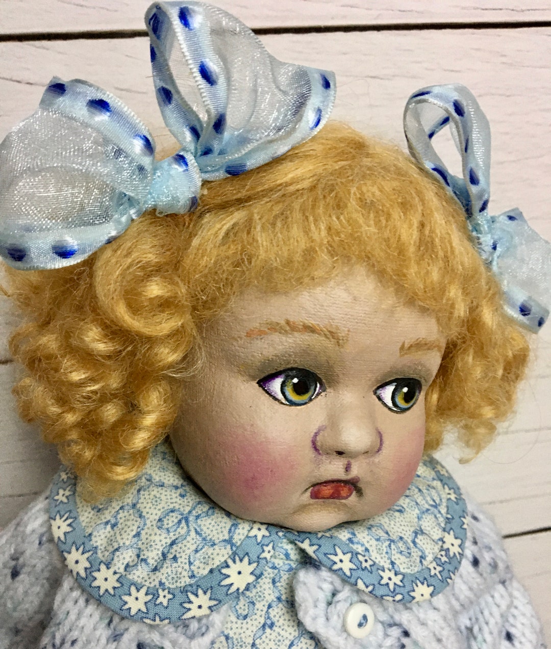 Little Lark 3 Original Cloth Over Sculpture Painted Doll - Etsy