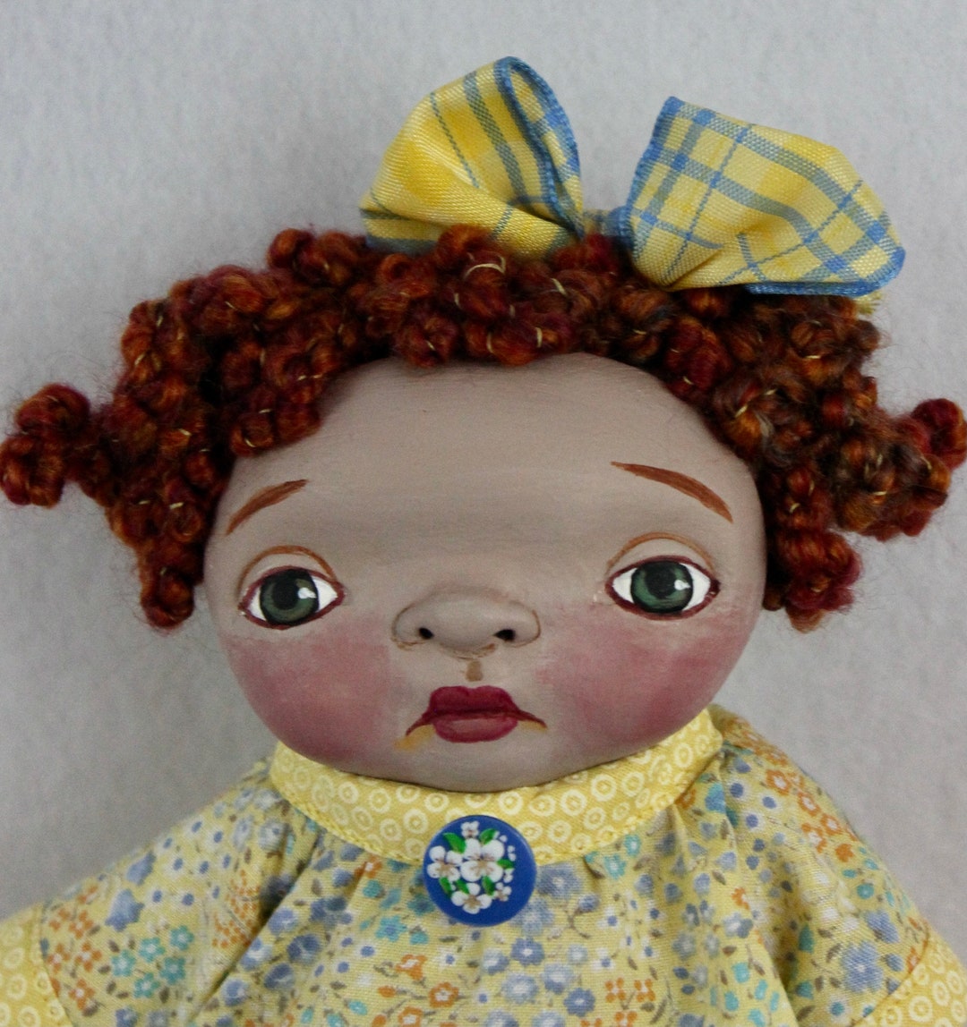 Muñeca de tela, muñeca pintada, OOAK de la artista NIADA Donna May ...