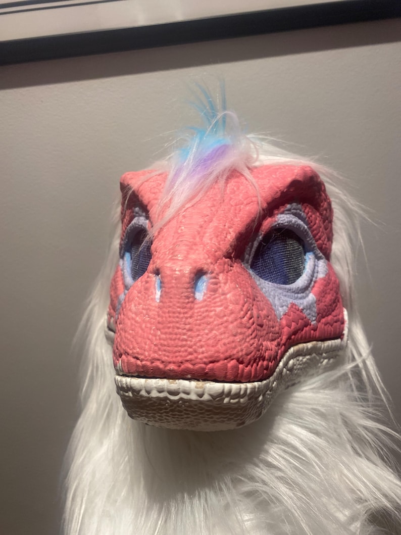 Purple and White Fursuit Dinomask Premade Bunny - Etsy