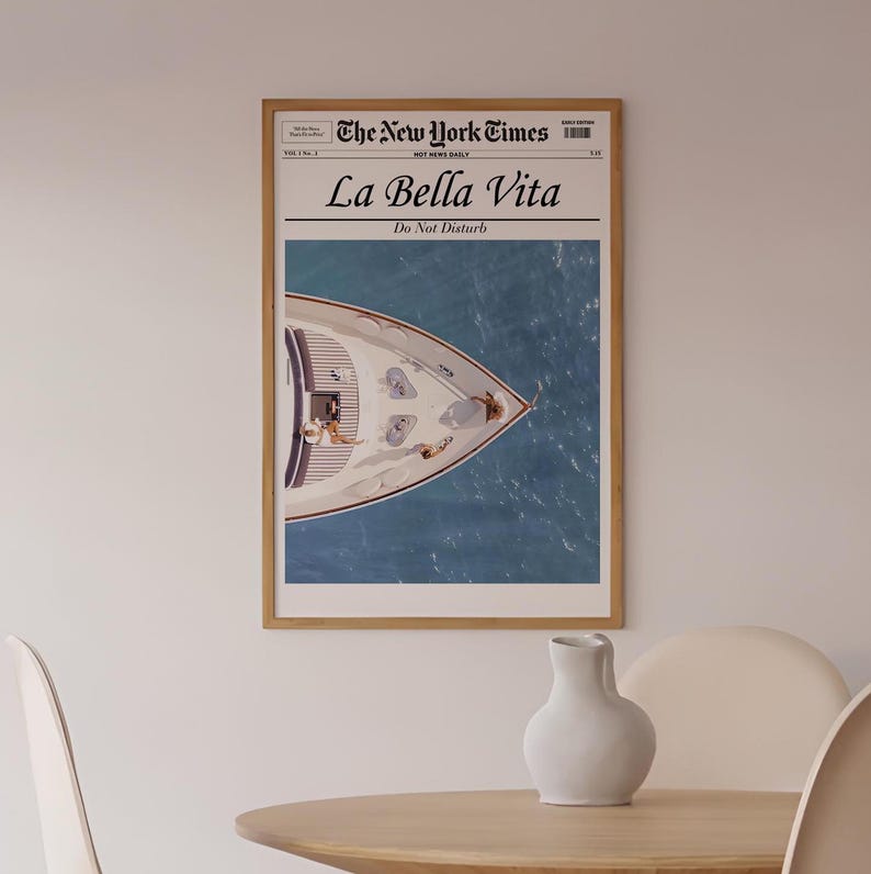 Newspaper Retro Wall Art,trendy Newspaper Poster,aesthetic Black and ...