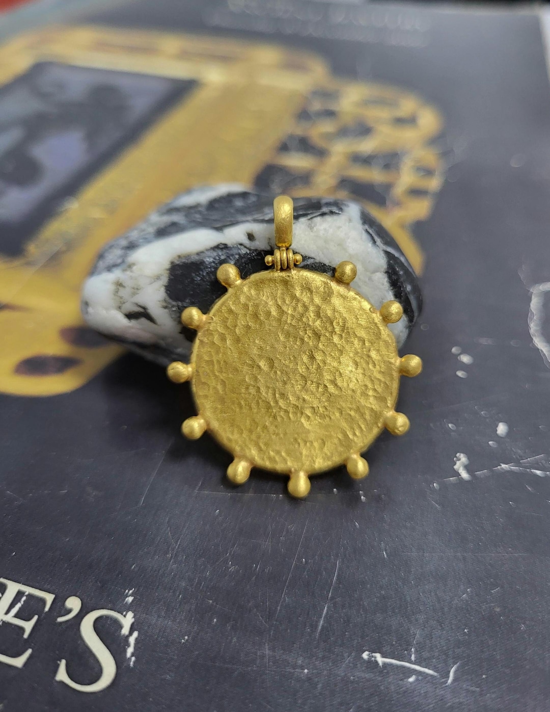 24k Gold Hittite Sun Disc Pendant, 24k Gold Handmade Ancient Design ...