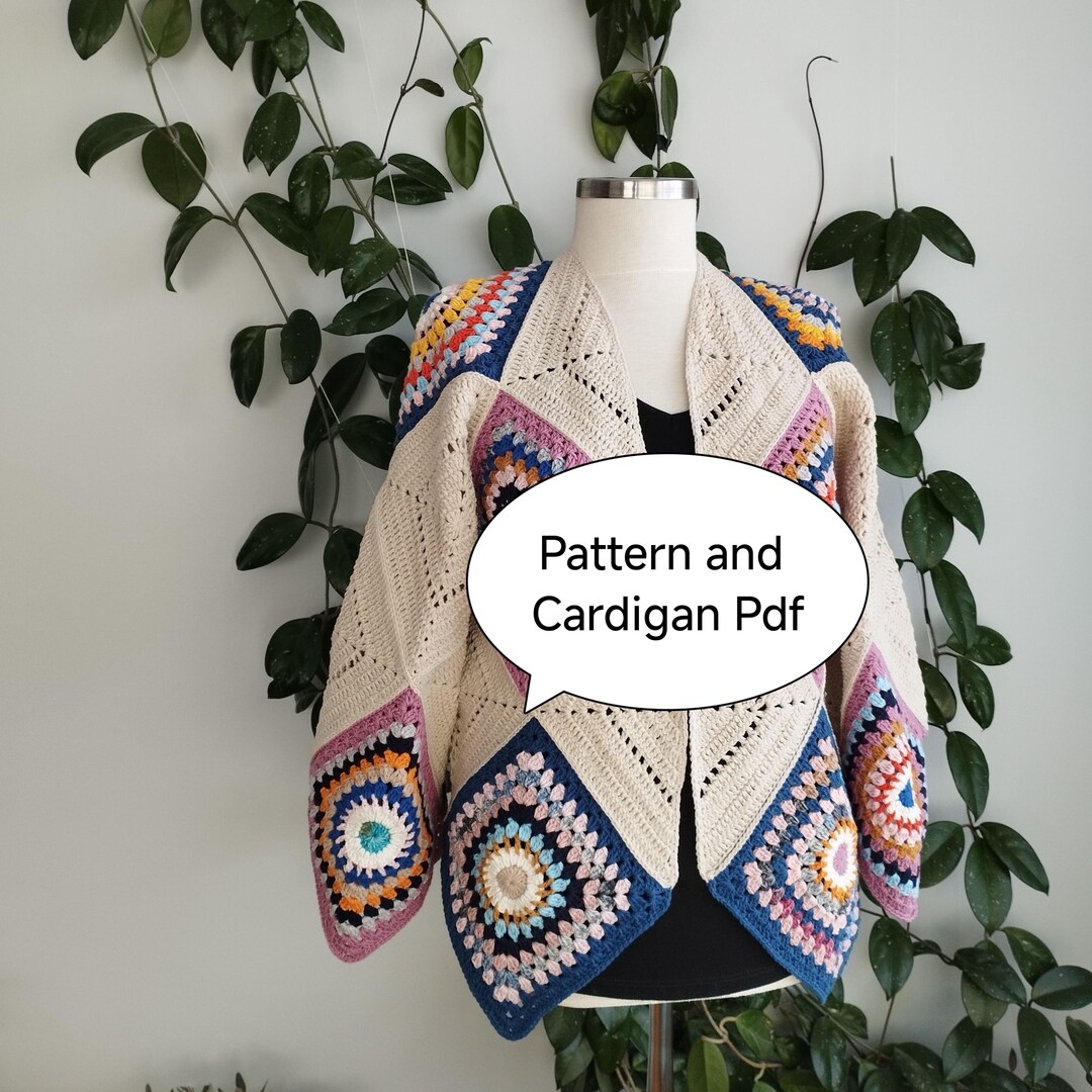 Cardigan Making Pdf, Pattern Pdf, Crochet Pdf, Cardigan Model, Bohemian ...