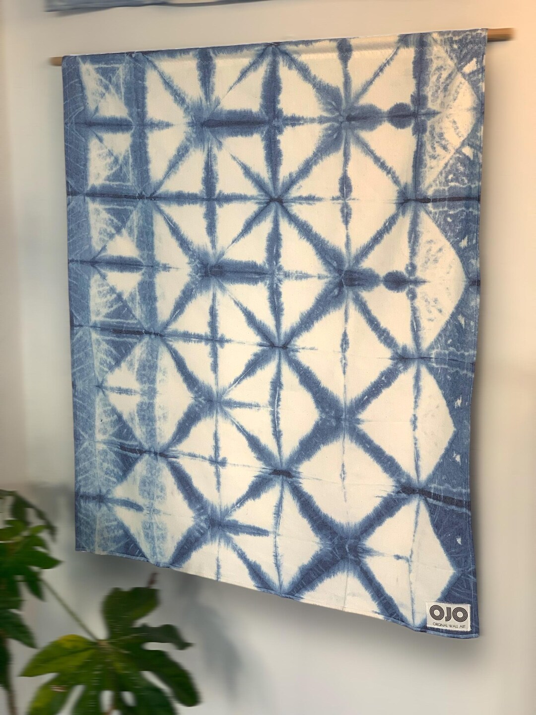 Shibori Wall Art , Handmade Wall Hanging , Traditional Japanese Shibori ...