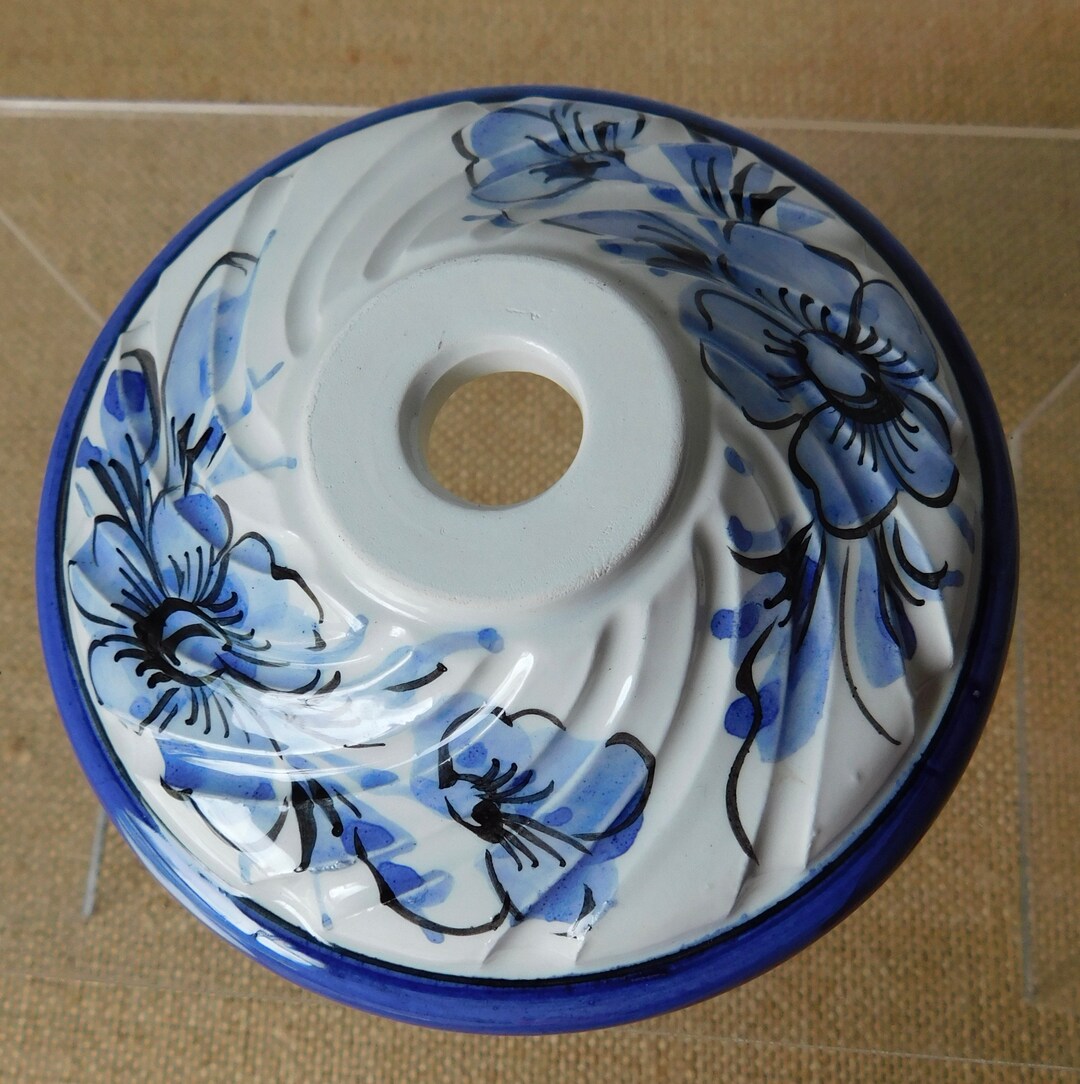 Vintage Italian Hand Painted Delft Blue Floral Ceramic - Etsy
