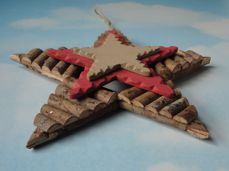 Vintage Folk Art Star.hand Made Christmas Wooden Star - Etsy