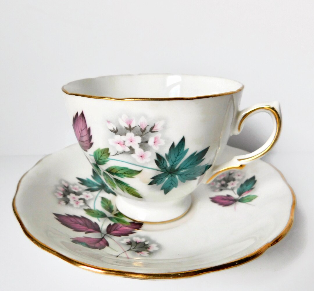 Vintage ROYAL VALE Pat 7974 Teacup and Saucer. Ridgway Potteries LTD. Made in England. - Etsy