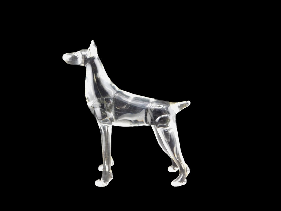 Gorgeous David C Beaubien Art Glass Doberman Pinscher DOG Figurine. DCB ...