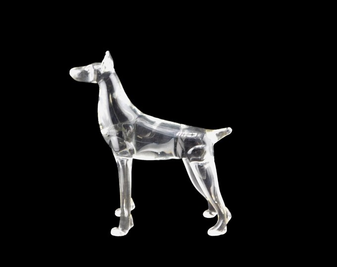 Gorgeous David C Beaubien Art Glass Doberman Pinscher DOG Figurine. DCB ...