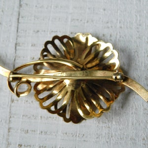 1950s FORSTNER Gold Filled Flower Brooch/pin - Etsy