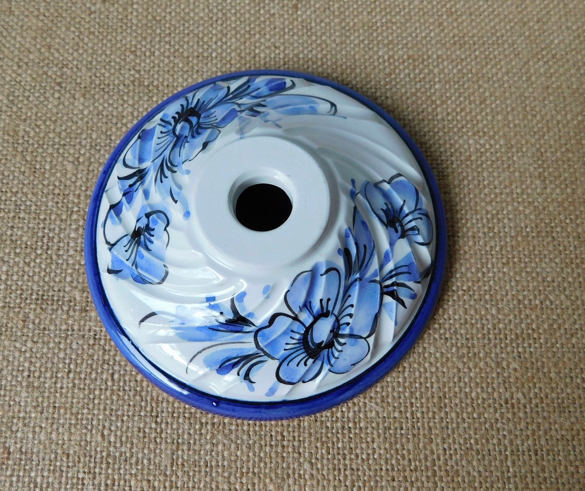 Vintage Italian Hand Painted Delft Blue Floral Ceramic - Etsy