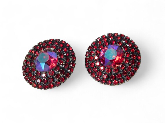 Gorgeous WEISS Bronze tone Plating Red and AB Red Rh… - Gem
