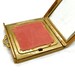 Compact in Gold Tone Metal With Embroidered Flowers and Beaded Lid ...