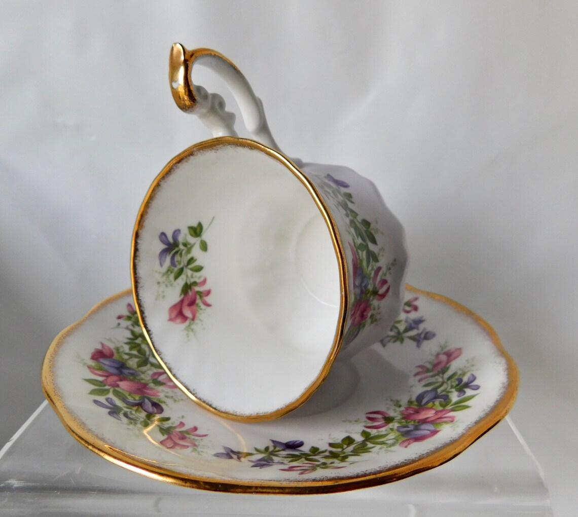 Vintage Royal Dover China Pink and Lavender Color Flowers - Etsy