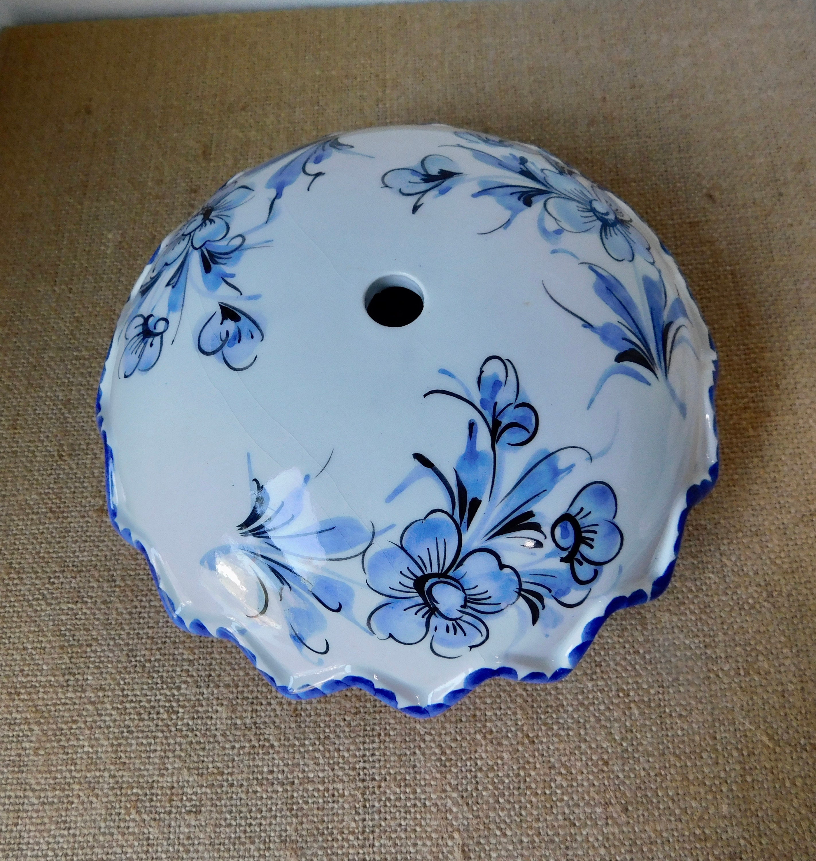 Vintage ITALIAN Hand Painted Delft Blue Floral Porcelain - Etsy UK