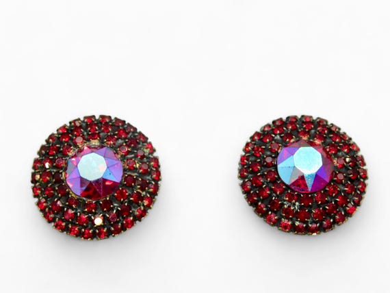 Gorgeous WEISS Bronze tone Plating Red and AB Red Rh… - Gem