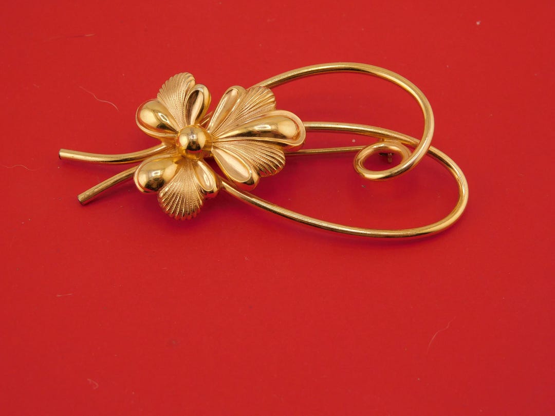 1950s FORSTNER Gold Filled Flower Brooch/pin - Etsy