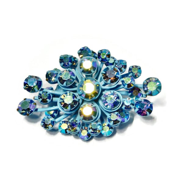 Blue Rhinestone Pin - Etsy