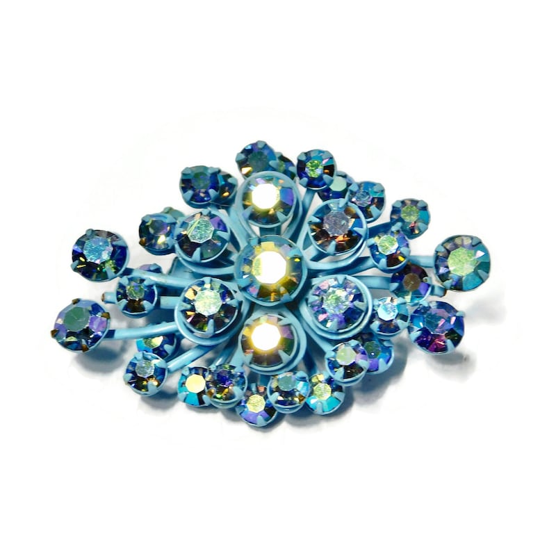 Blue Rhinestone Pin - Etsy