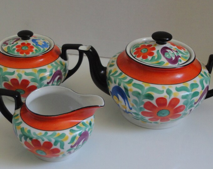 Vintage Czechoslovakia Moravian Art Tea Set. Phoenix China. - Etsy