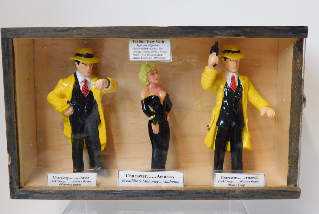 Vintage Applause Dick Tracy Figurines In Shadow Box Two Dick Tracy And 1 Breathless Mahoney Etsy